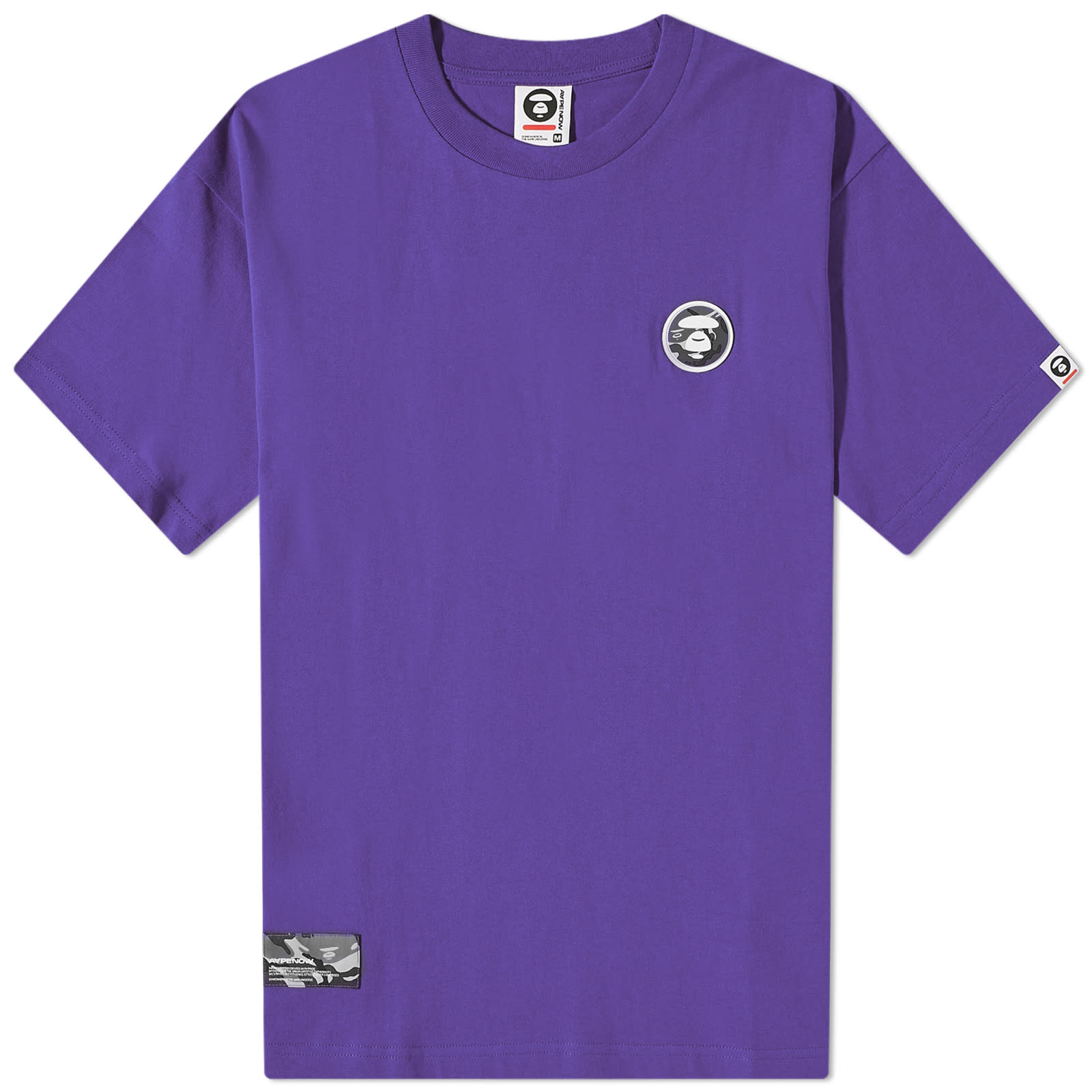 AAPE Now Camo Silicone Badge T-Shirt Till & Sia Purple | END. (GB)