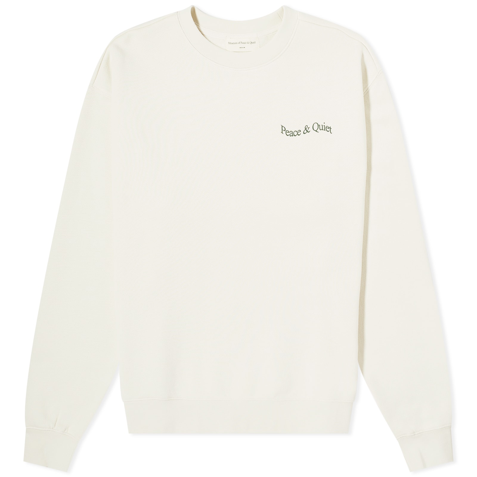Museum of Peace and Quiet Wordmark Sweatshirt Bone | END. (US)