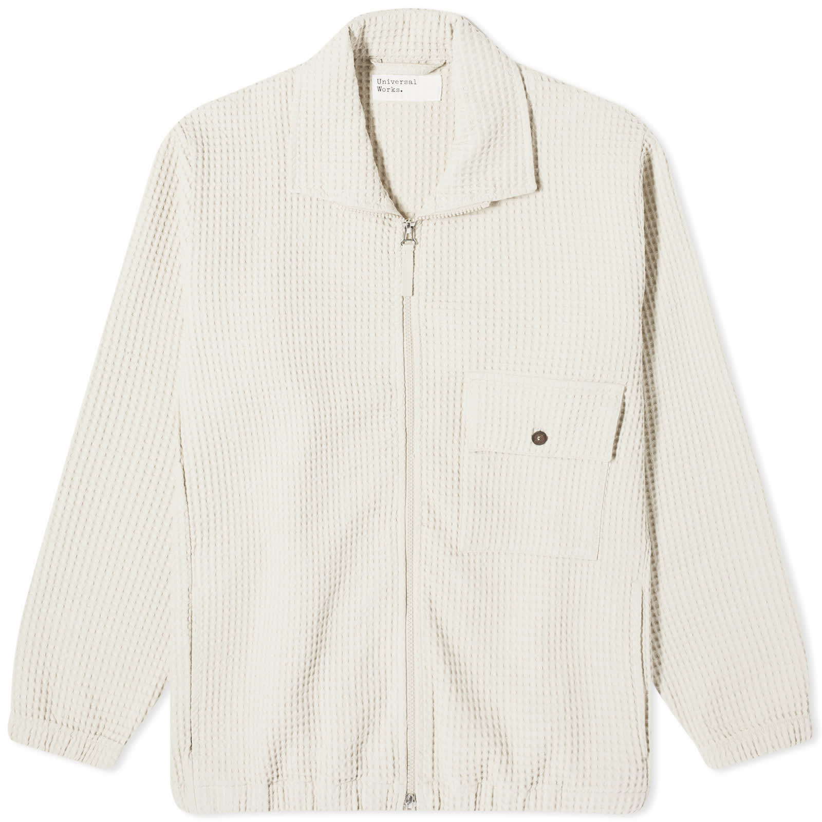 Universal Works Pike Waffle Track Jacket Driftwood | END. (US)