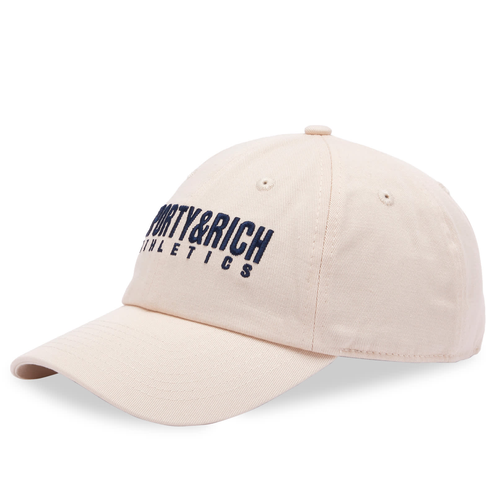 Sporty & Rich Team Logo Embroidered Cap Cream & Navy | END. (GB)