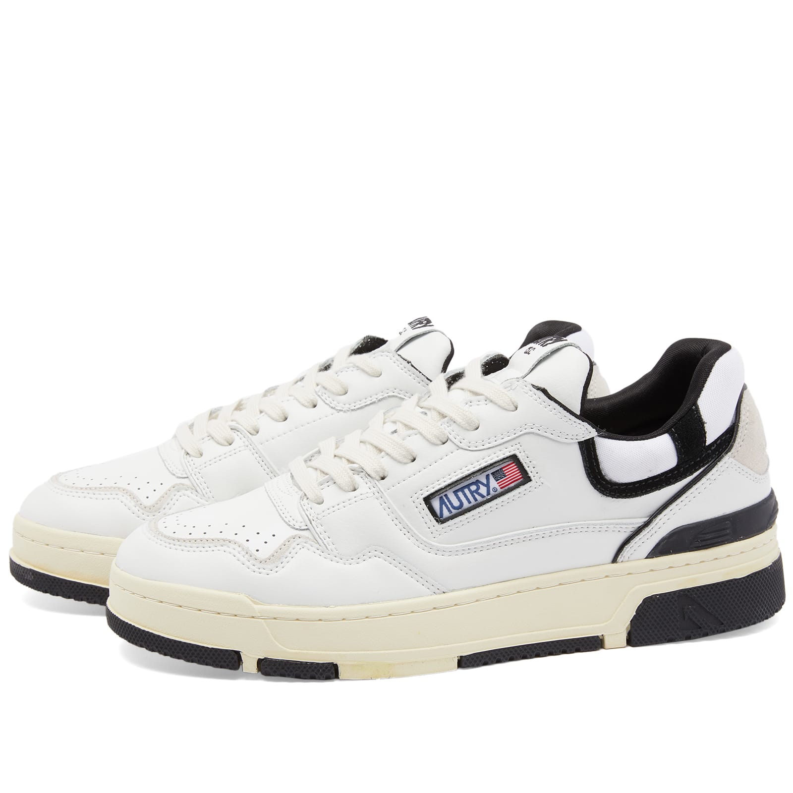 Autry CLC Low Leather Sneaker White & Black | END. (CA)