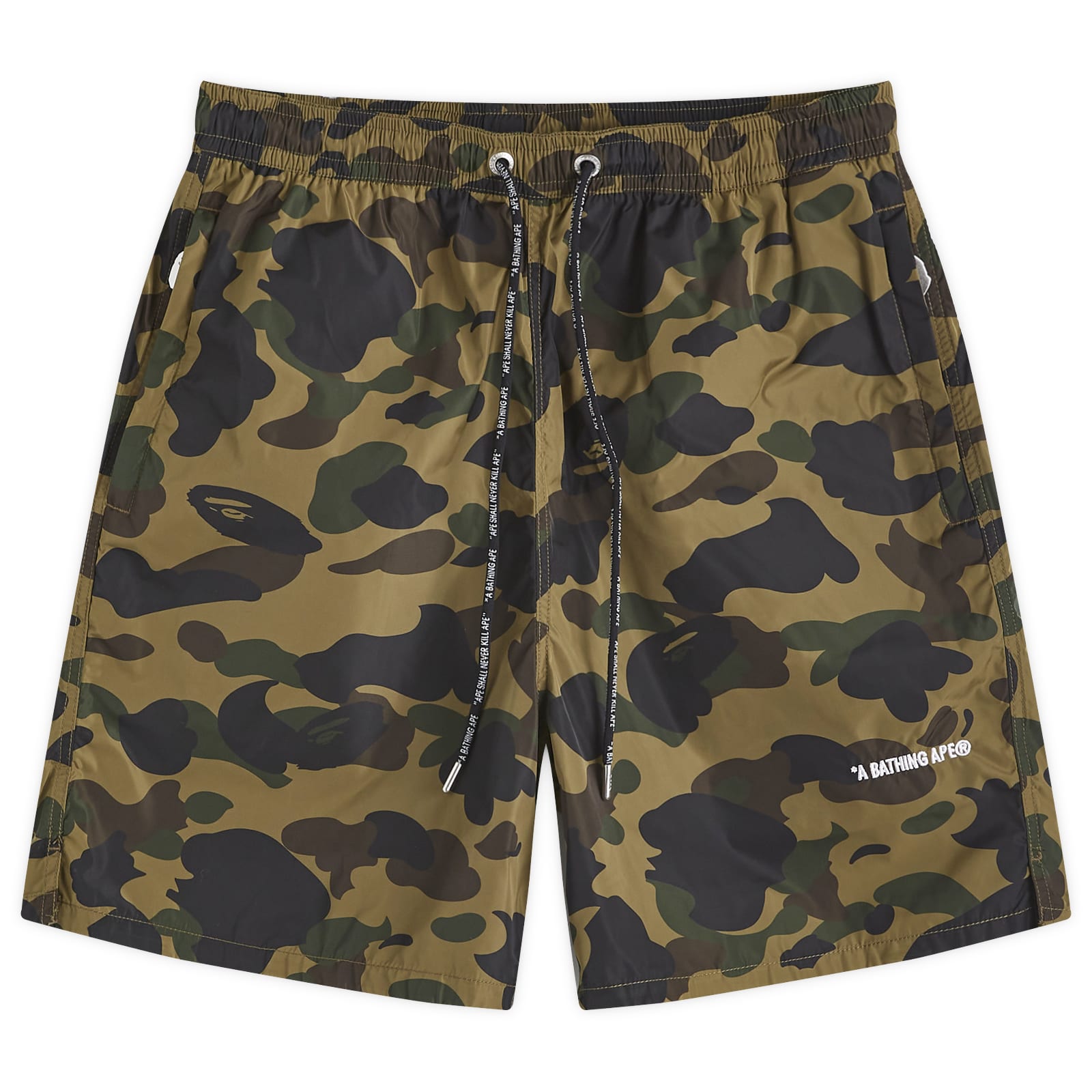 A Bathing Ape 1st Camo Nylon Beach Short Green | END. (GB)