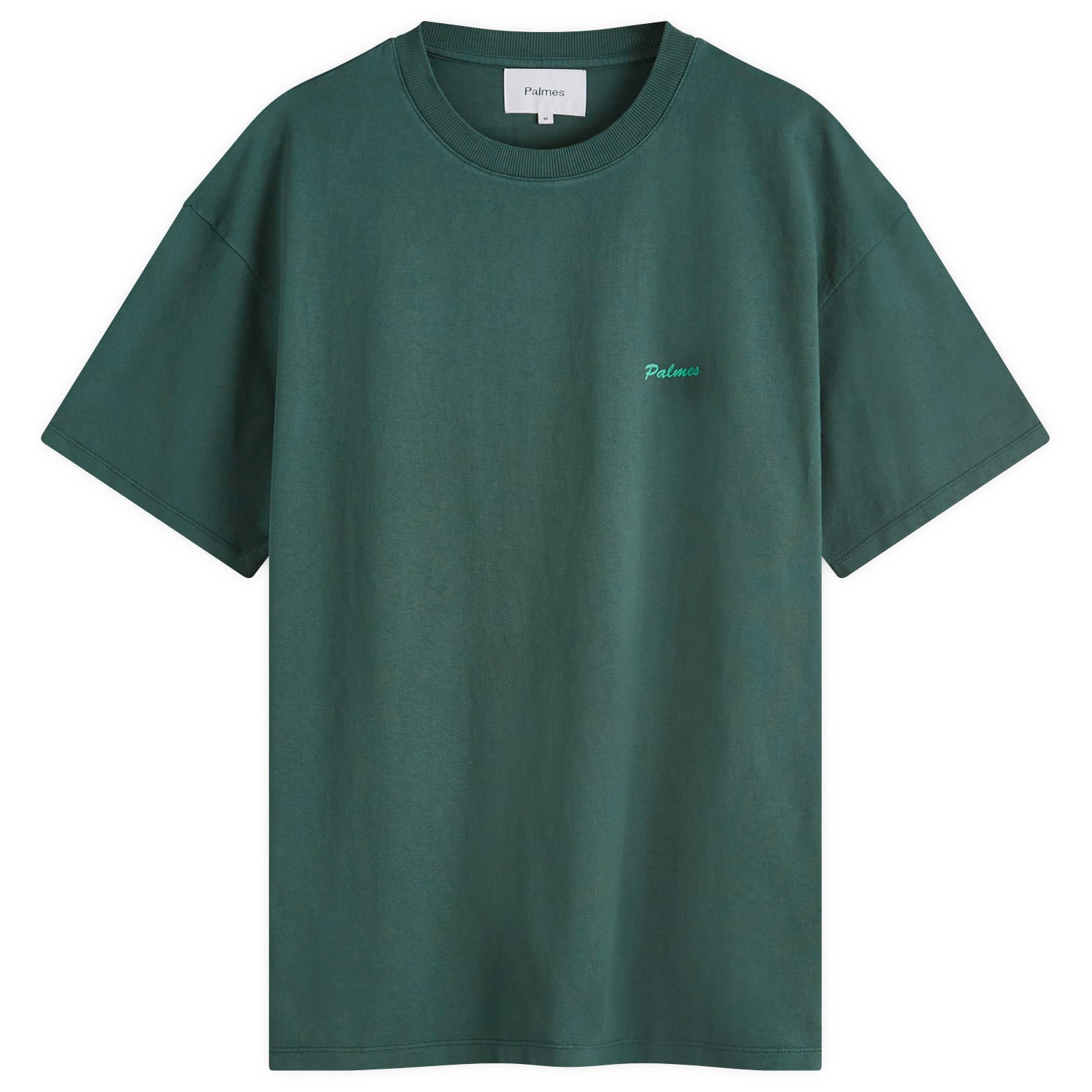 Palmes Dyed Chest Logo T-Shirt Dark Green | END. (US)