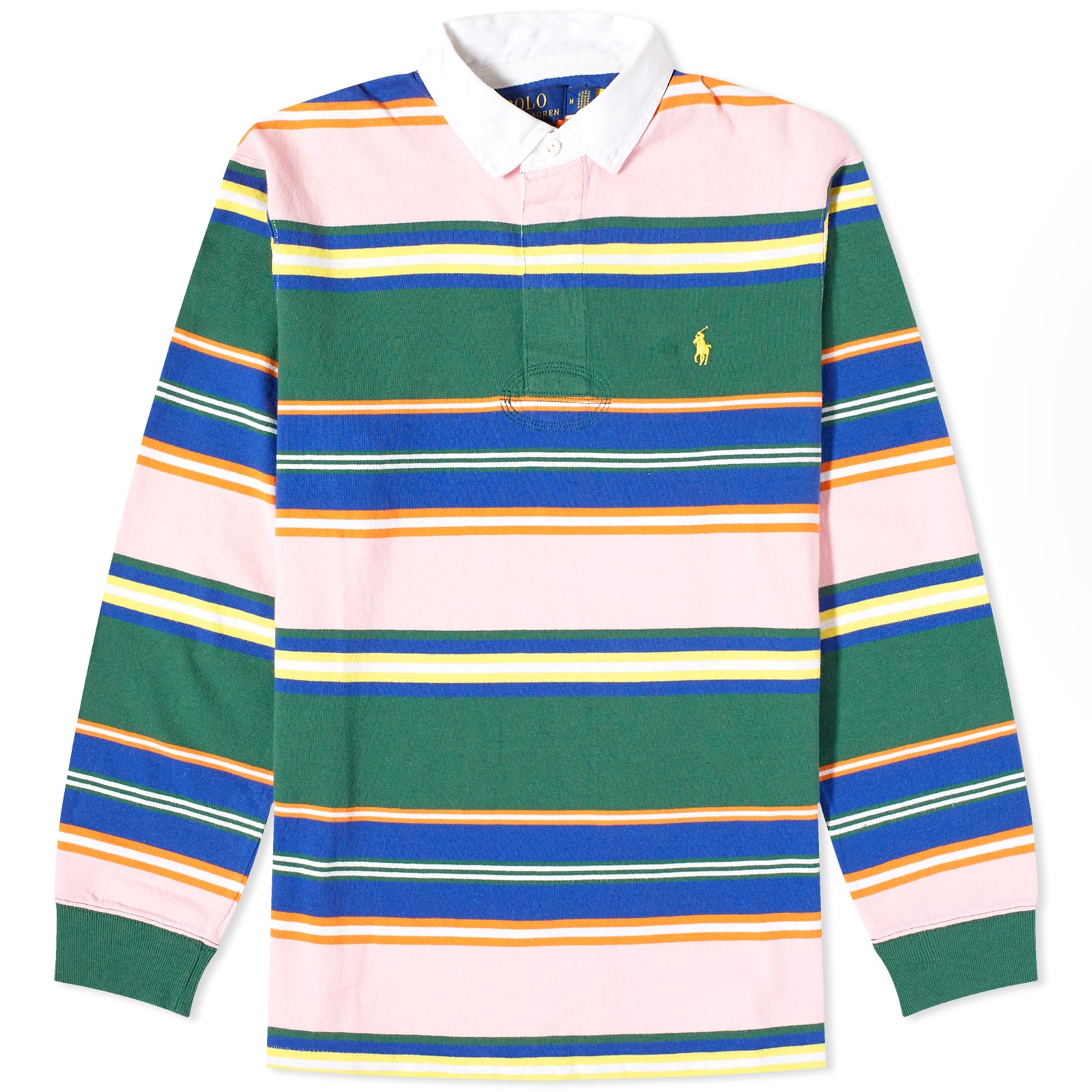 Polo Ralph Lauren Stripe Rugby Shirt Carmel Pink Multi | END. (AU)