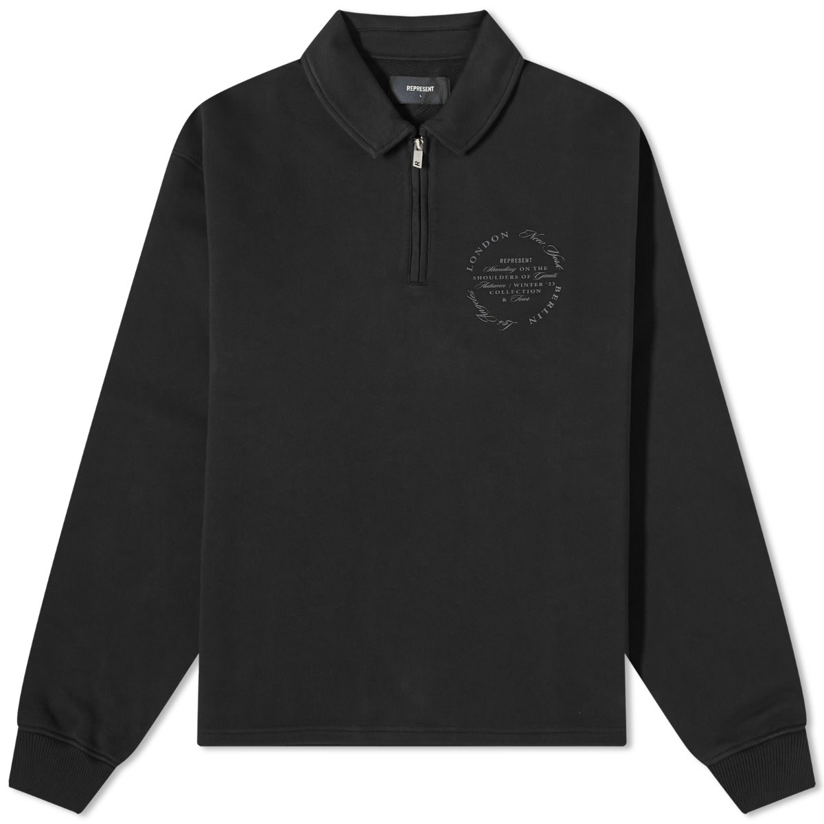 Represent Season Tour Quarter Zip Sweat Black | END. (GB)