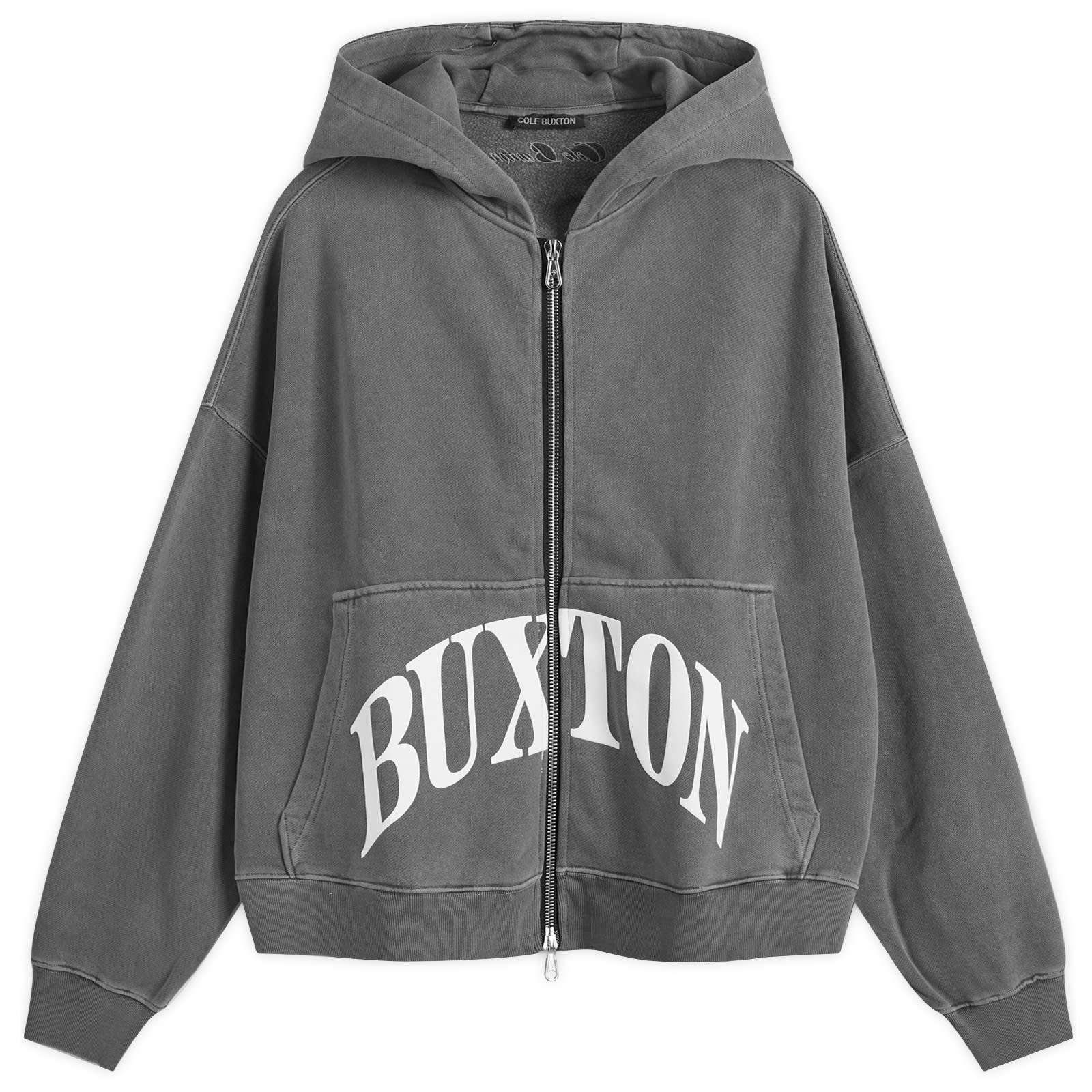 Cole Buxton Cropped Logo Zip Hoodie Washed Black | END. (GB)