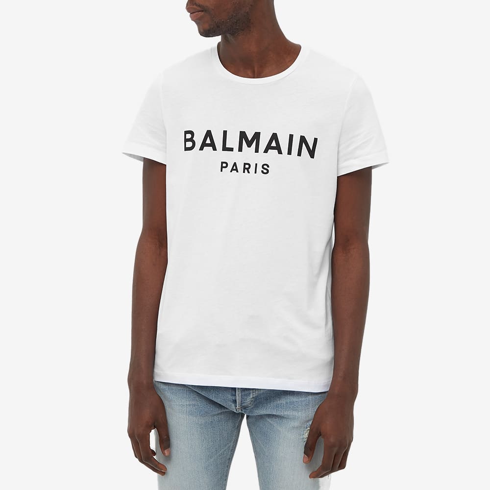 Balmain Paris Logo Tee White & Black | END. (US)