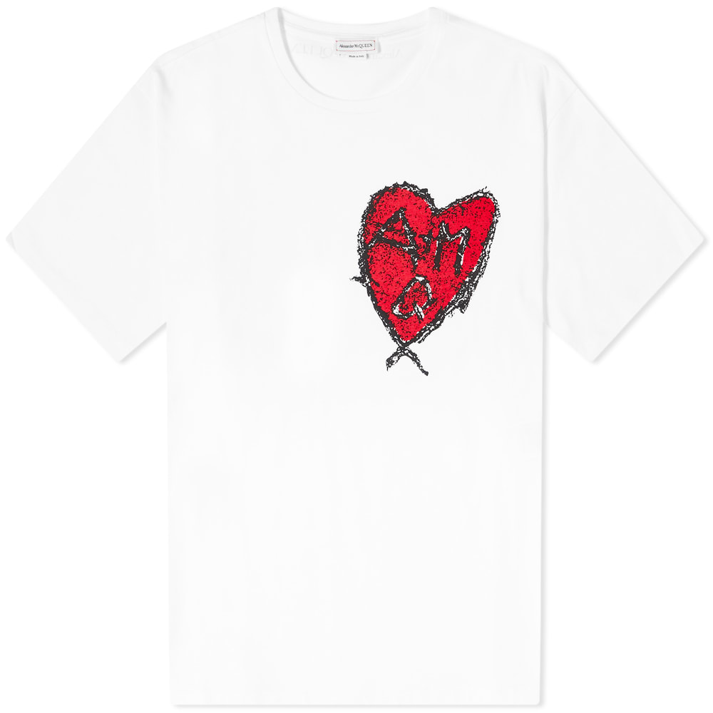 Alexander McQueen Heart Logo T-Shirt White | END. (AR)