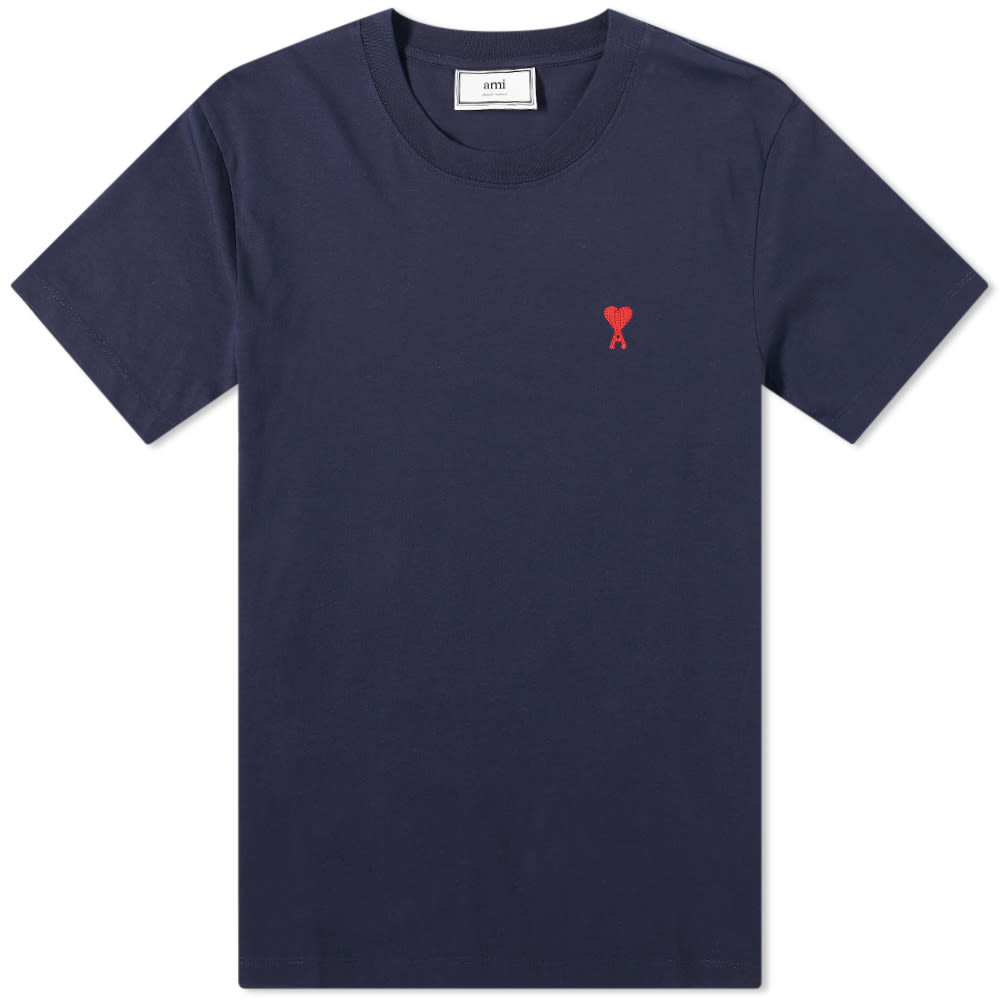 AMI Small A Heart T-Shirt Navy | END. (KR)