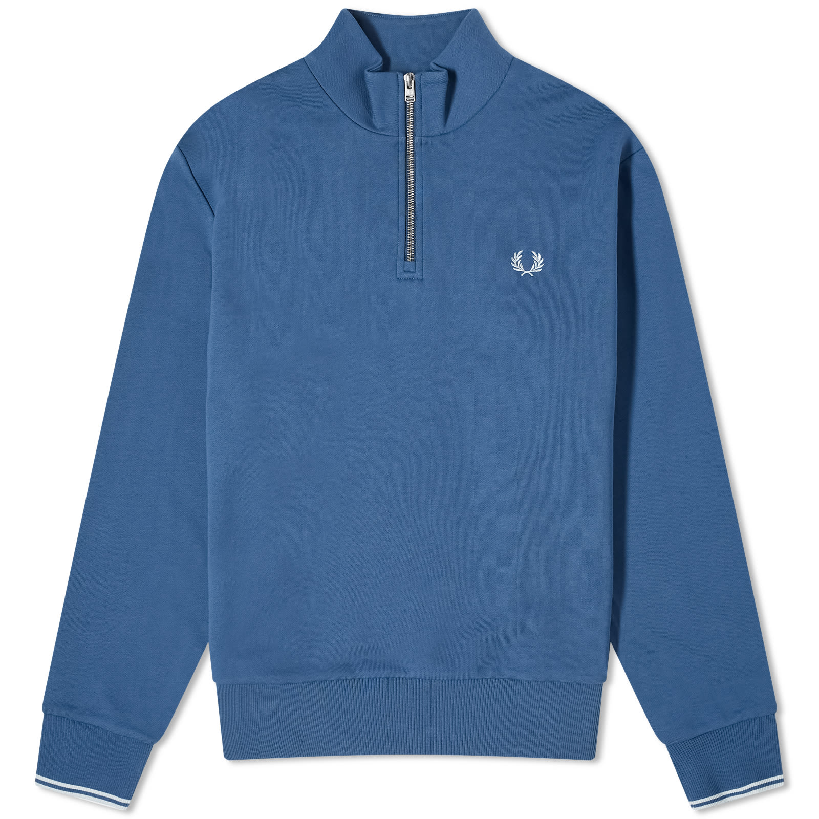 Fred Perry Half Zip Crew Sweater Midnight Blue | END.