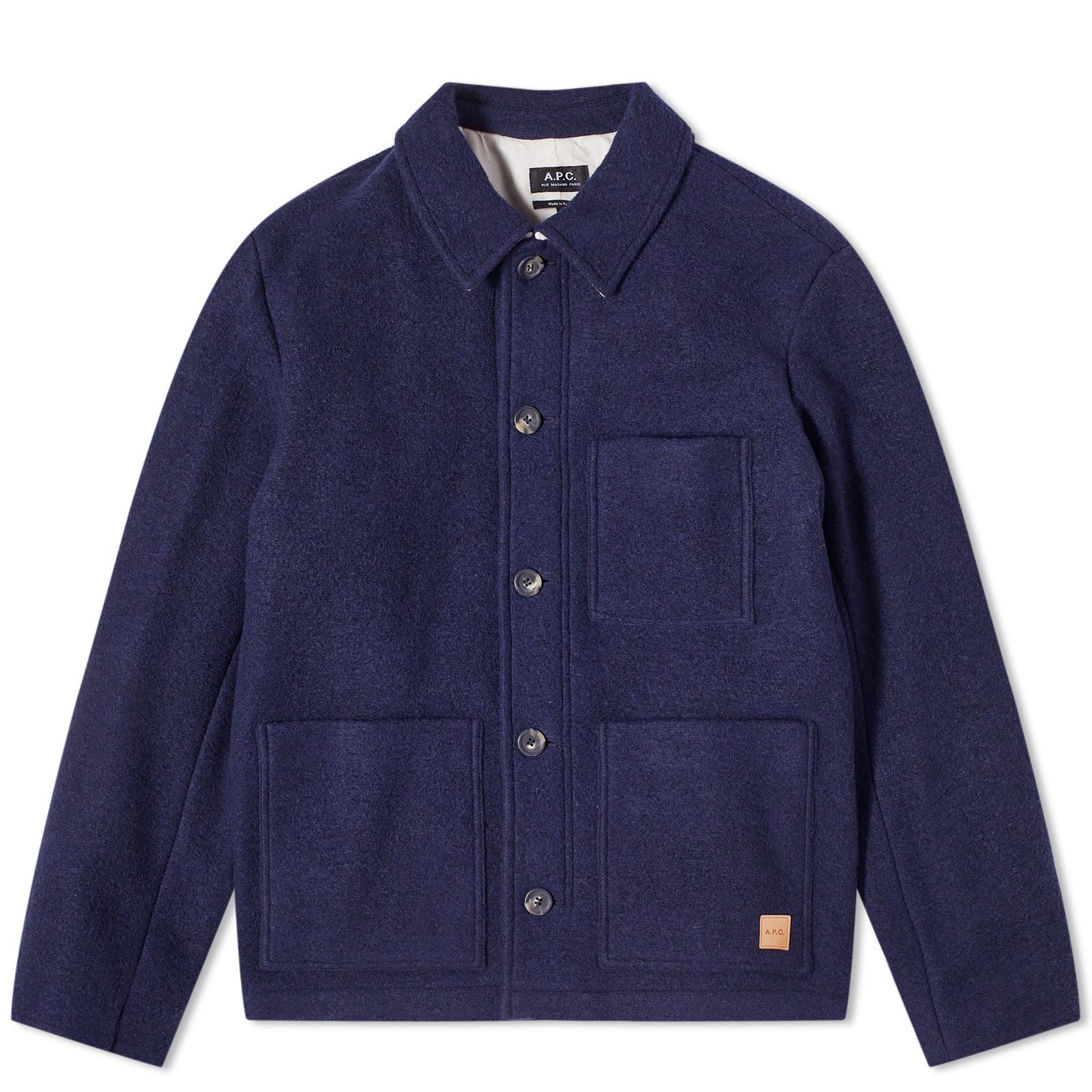 A.P.C. Emile Wool Chore Jacket Dark Navy | END. (GB)
