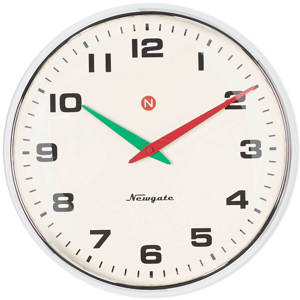 Newgate Clocks Superstore Wall Clock Chrome | END. (GB)