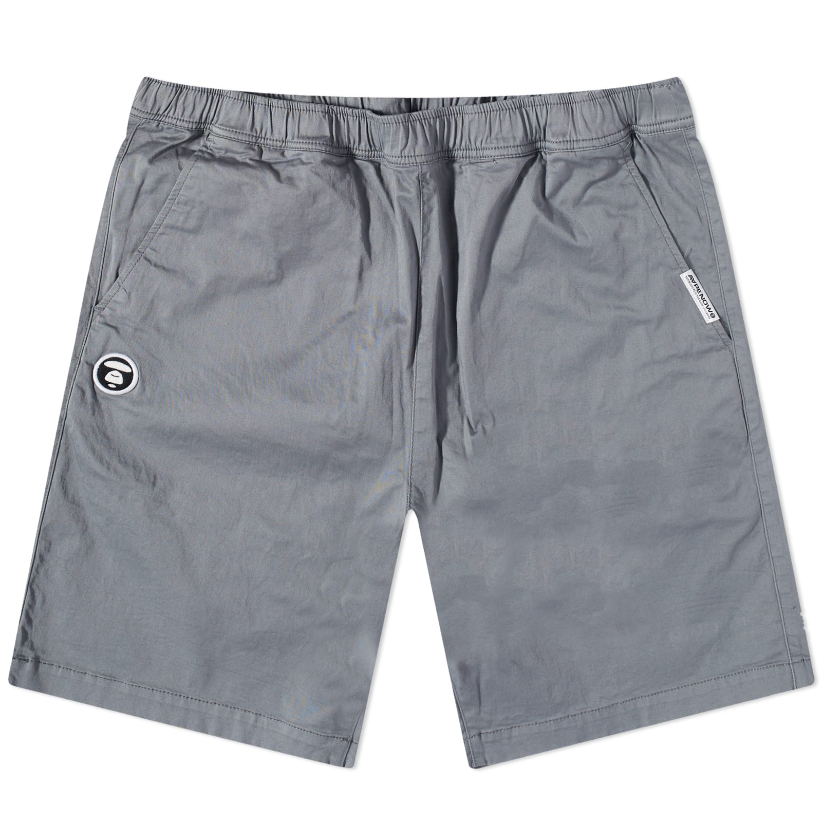 AAPE Now Badge Sweat Shorts Monument Grey | END. (US)