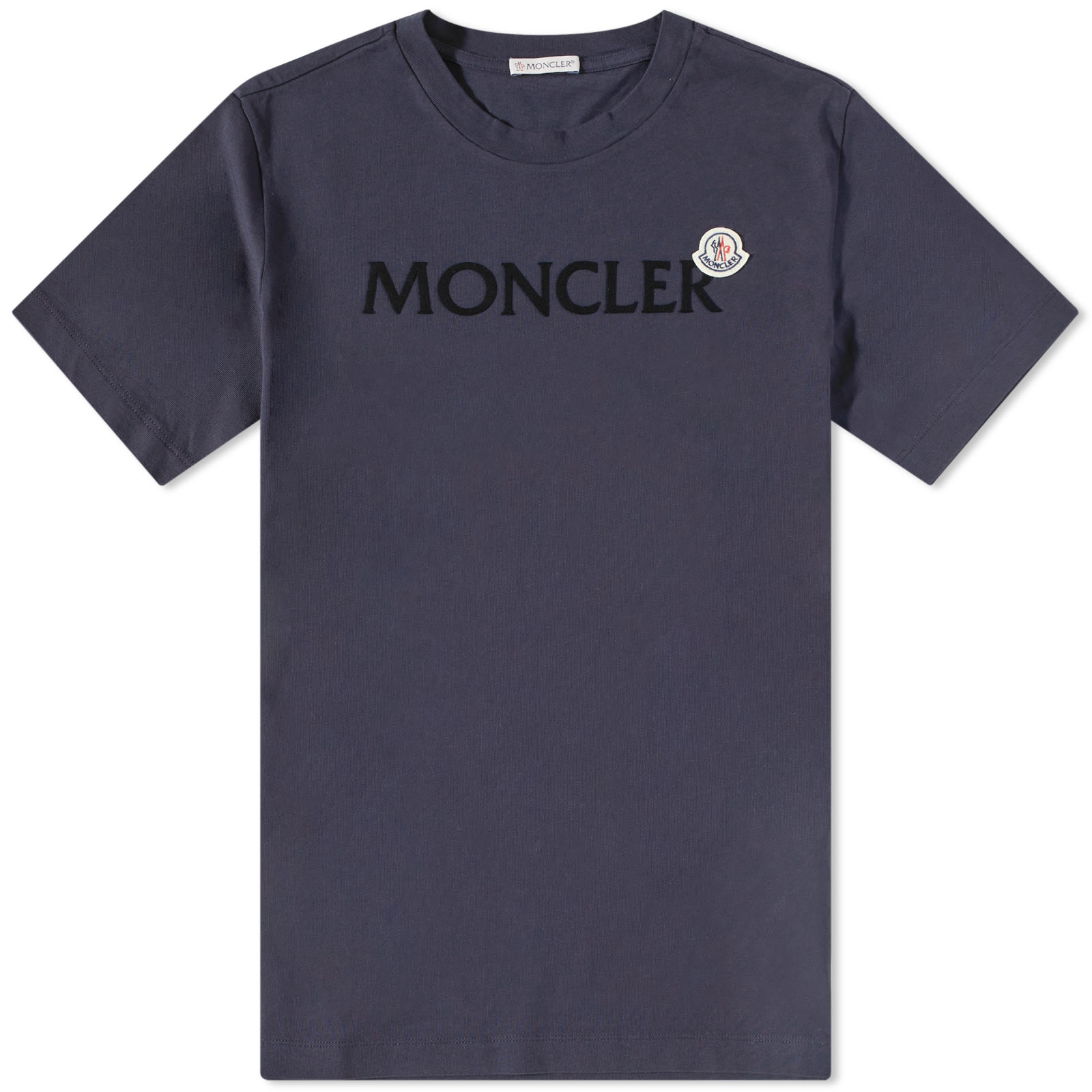 Moncler Text Logo T-Shirt Navy | END. (CN)