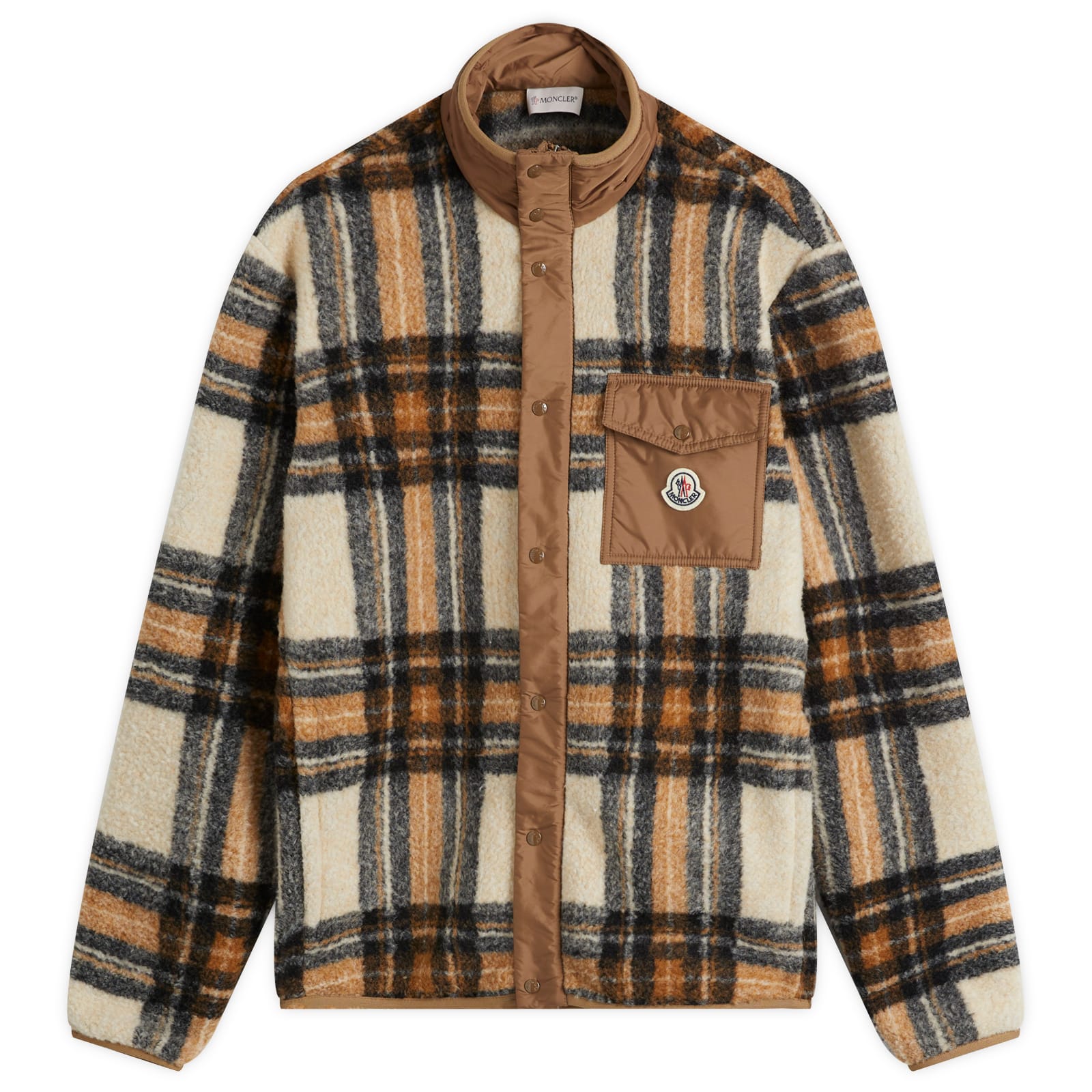 Moncler Check Fleece Jacket Brown | END. (GB)