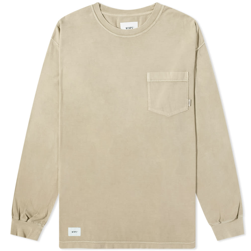 WTAPS Long Sleeve Blank 01 Washed T-Shirt Coyote Brown | END. (US)
