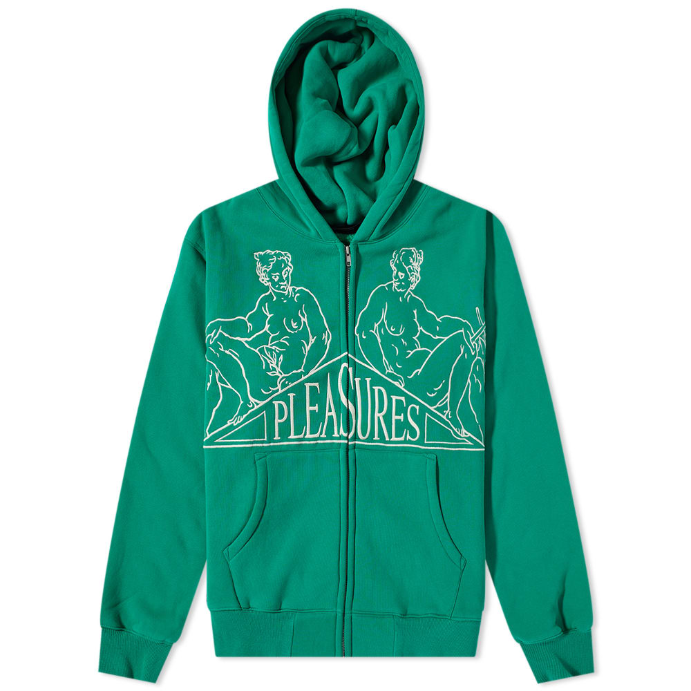 Pleasures Squeeze Logo Zip Hoodie Green | END. (KR)