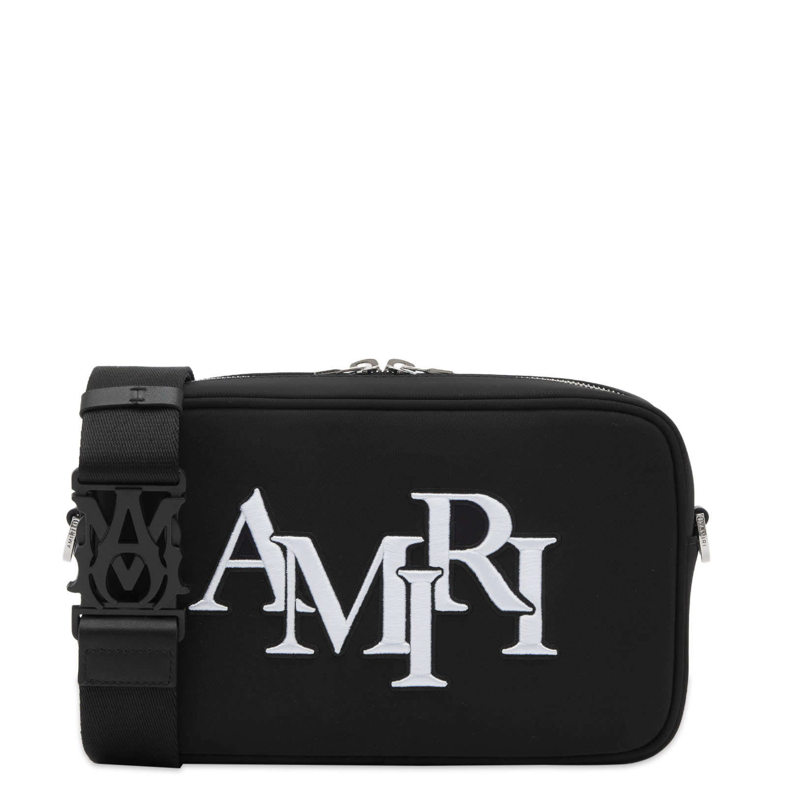 AMIRI Staggered Logo Camera Bag Black | END. (GB)