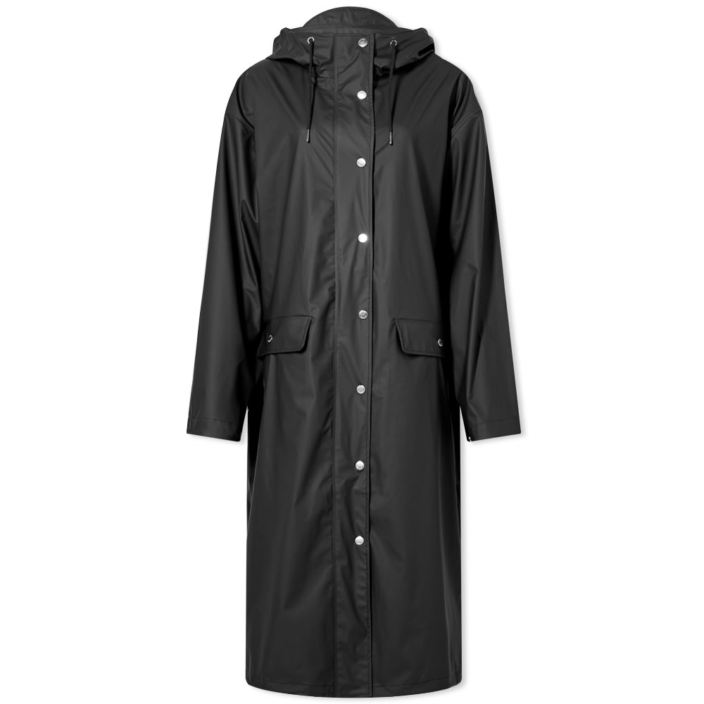 Samsøe Samsøe Rain Mac Hooded Overcoat Black | END. (GB)