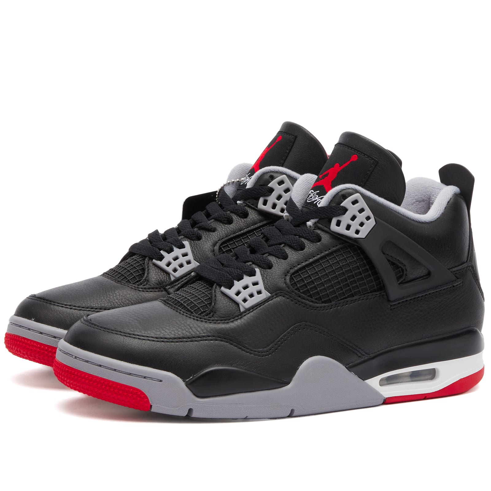 Air Jordan 4 Retro "Bred Reimagined" Black, Fire Red & Summit White | END.