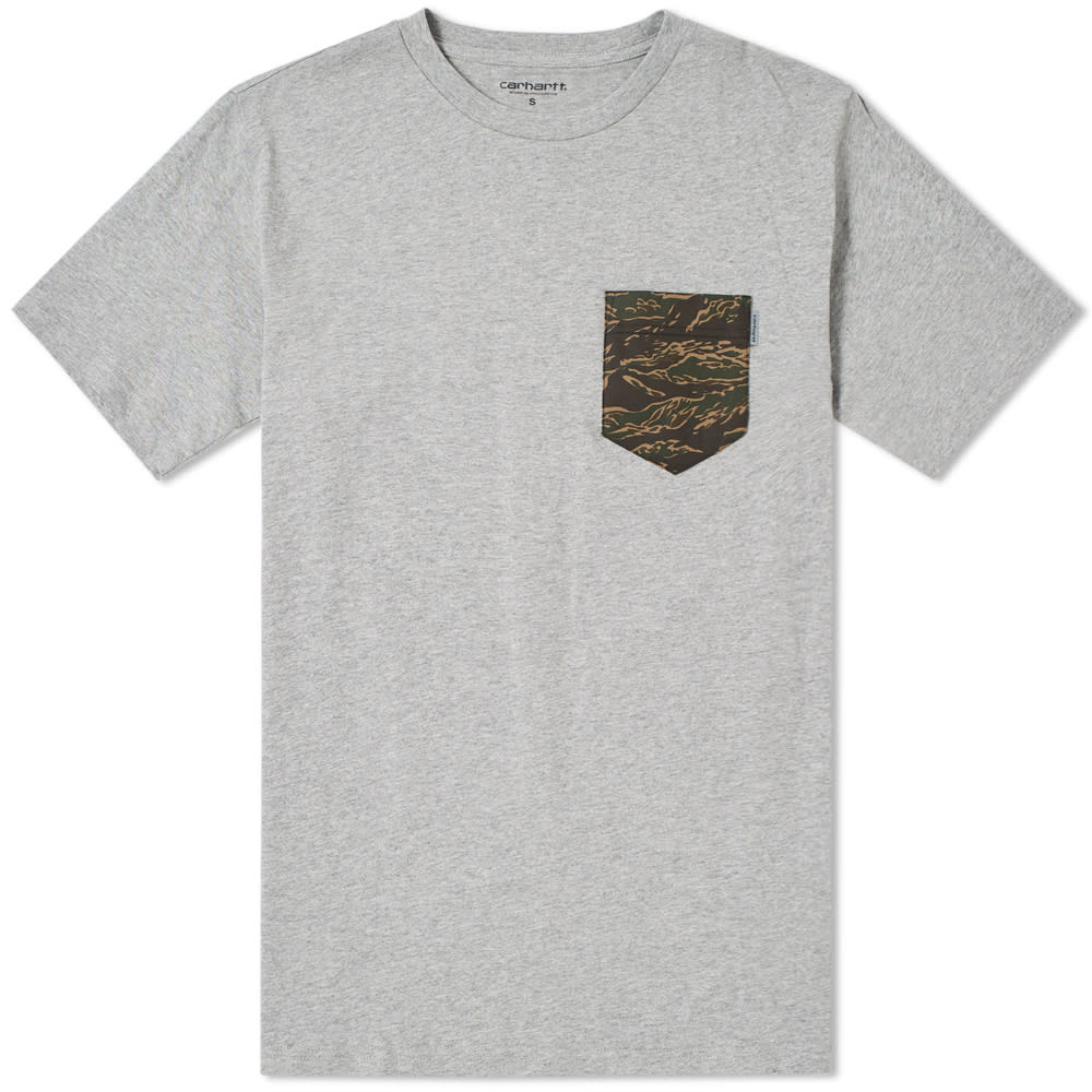 Carhartt WIP Lester Pocket Tee Grey Heather & Tiger Camo | END. (AU)