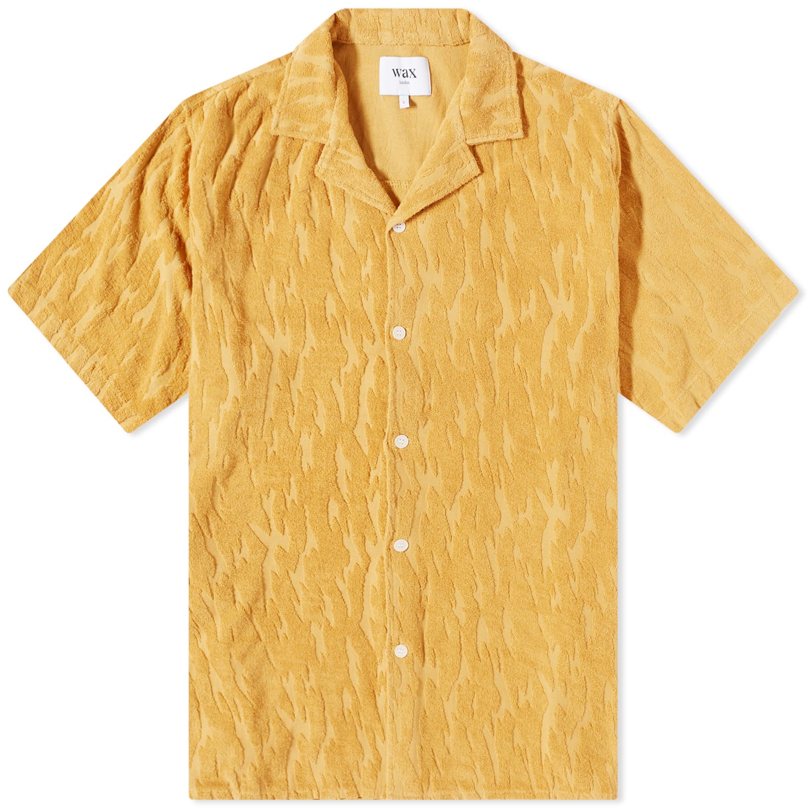 Wax London Didcot Terry Camo Vacation Shirt Mustard | END. (AU)