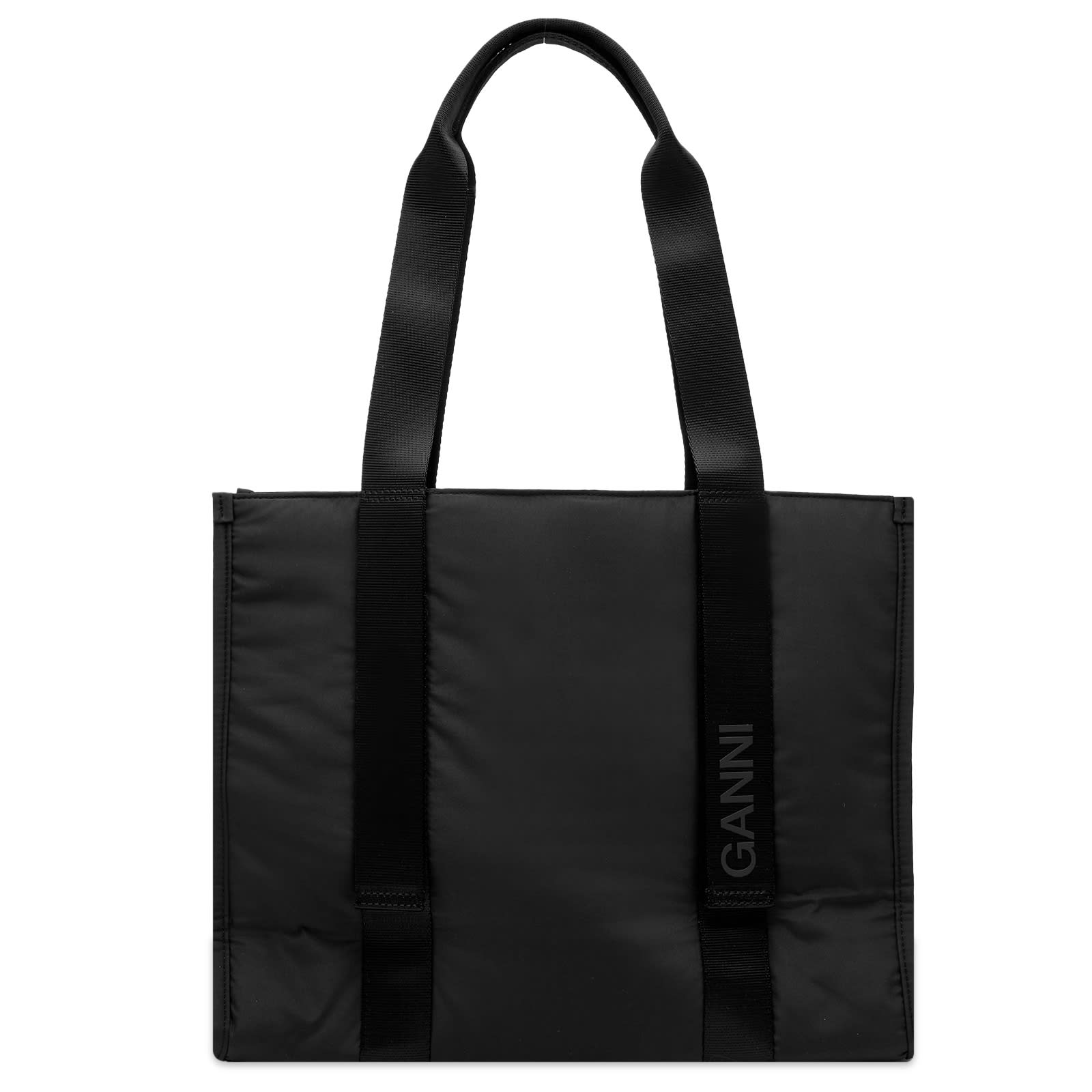 GANNI Recycled Tech Medium Tote Black | END. (GB)