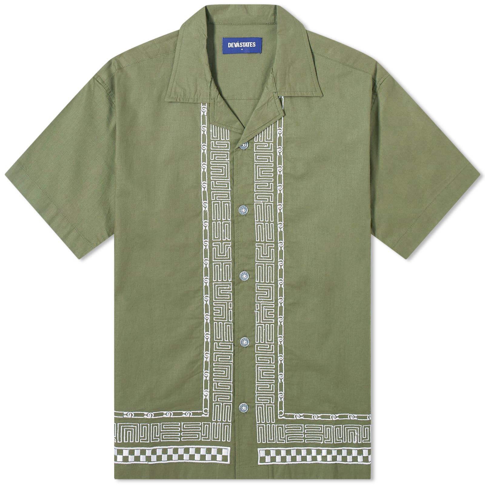 Deva States Relic Short Sleeve Vacation Shirt Olive Green | END. (AR)
