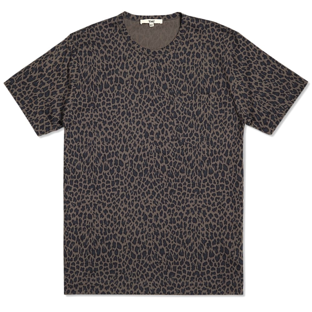 YMC Leopard Print Tee Grey | END.