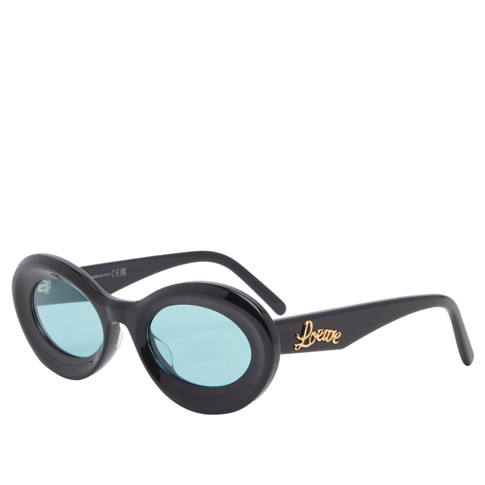 Loewe Paula's Ibiza Loop Sunglasses Shiny Black & Blue | END. (GB)