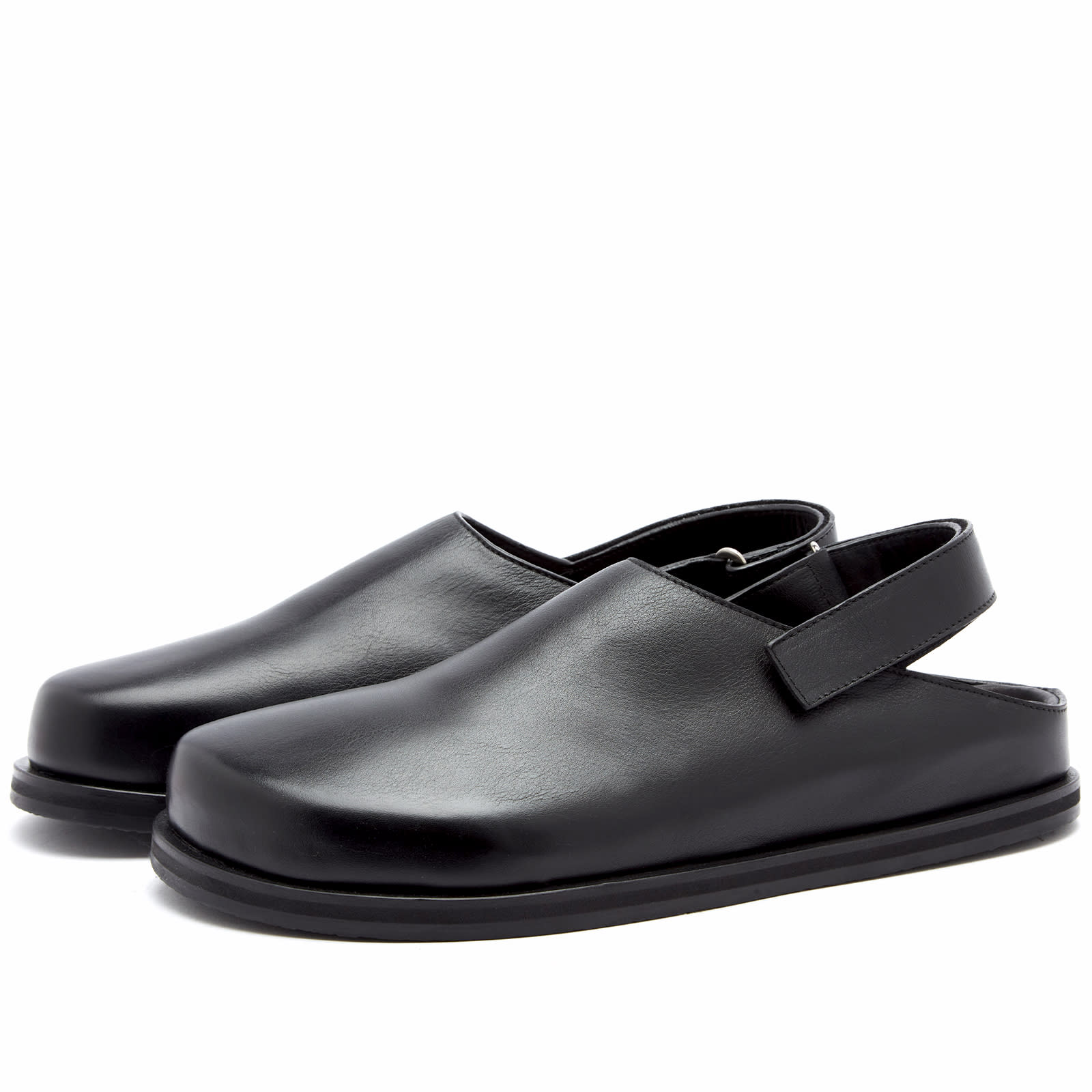Studio Nicholson Hardning Tumbled Leather Clog Black | END. (US)