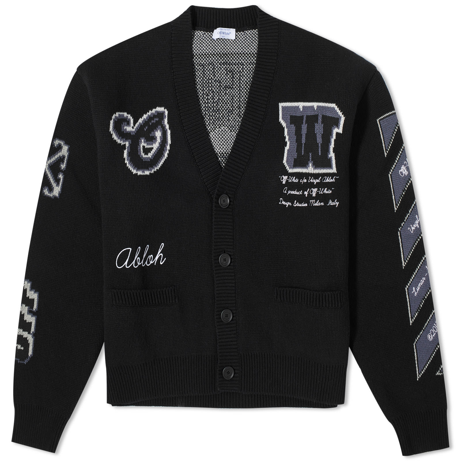 Off-White Moon Varsity Cardigan Black | END. (US)