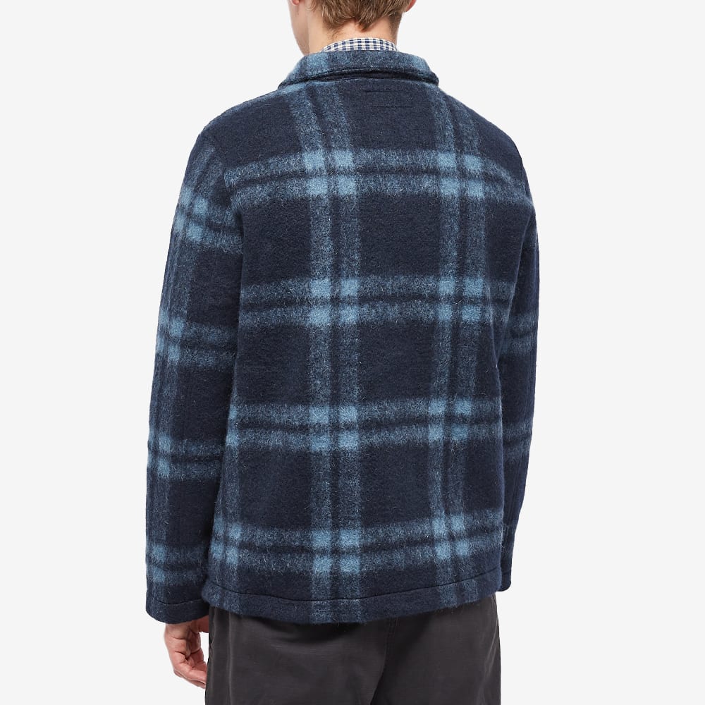 Universal Works Check Wool Fleece Field Jacket Navy | END. (JP)