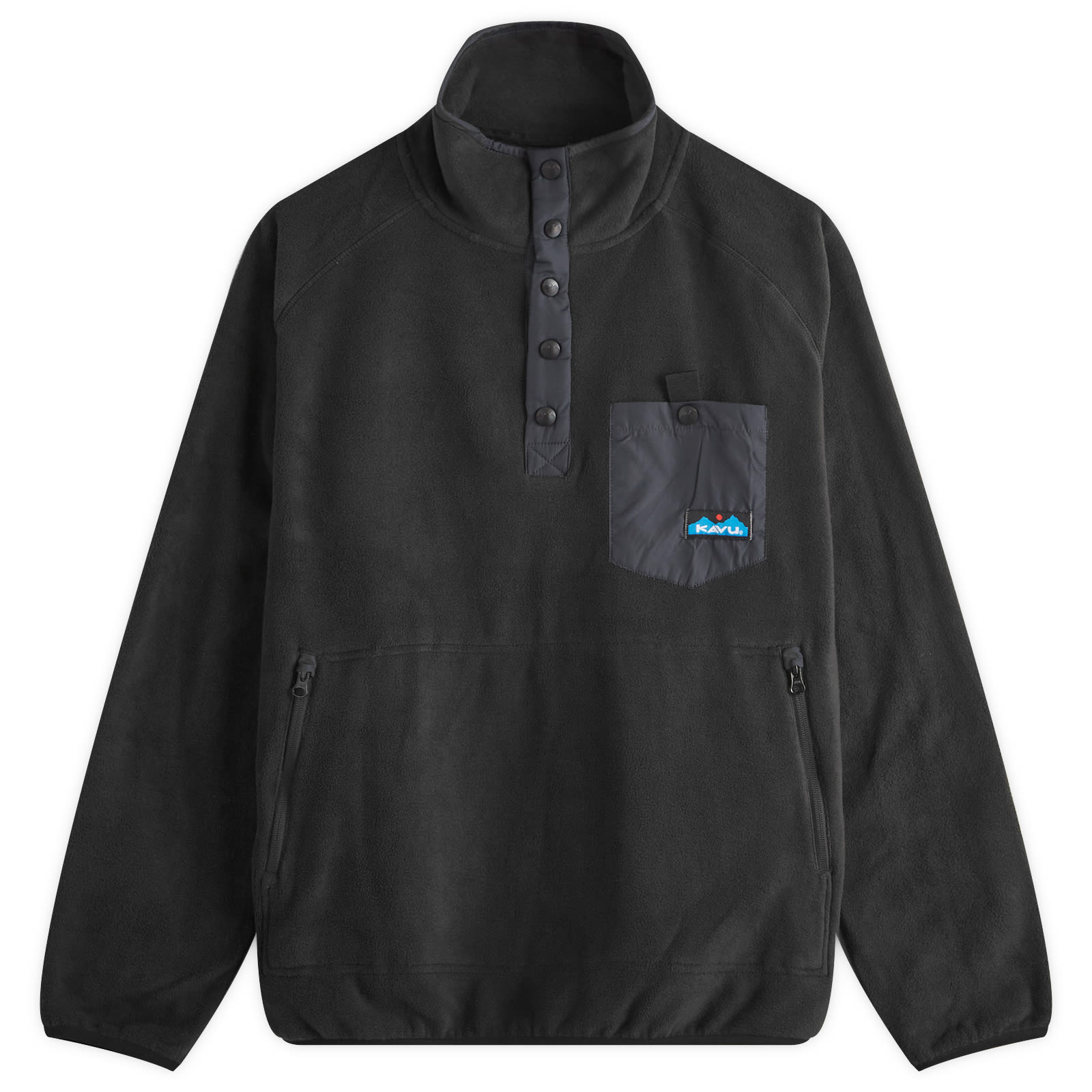 KAVU Teannaway Snap Fleece Black | END. (GB)