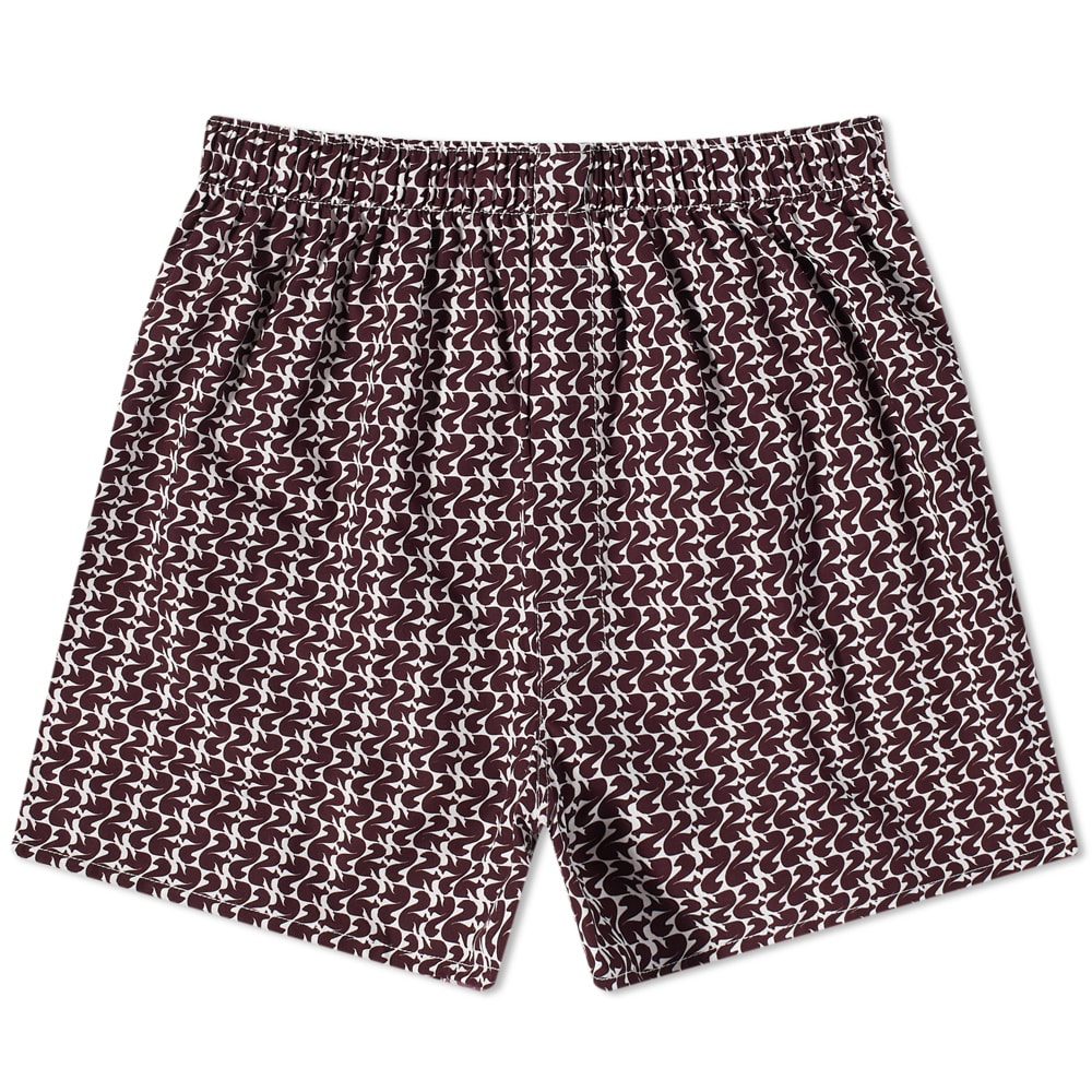 Sunspel Printed Boxer Shorts White & Oxblood Red Squirrel | END.
