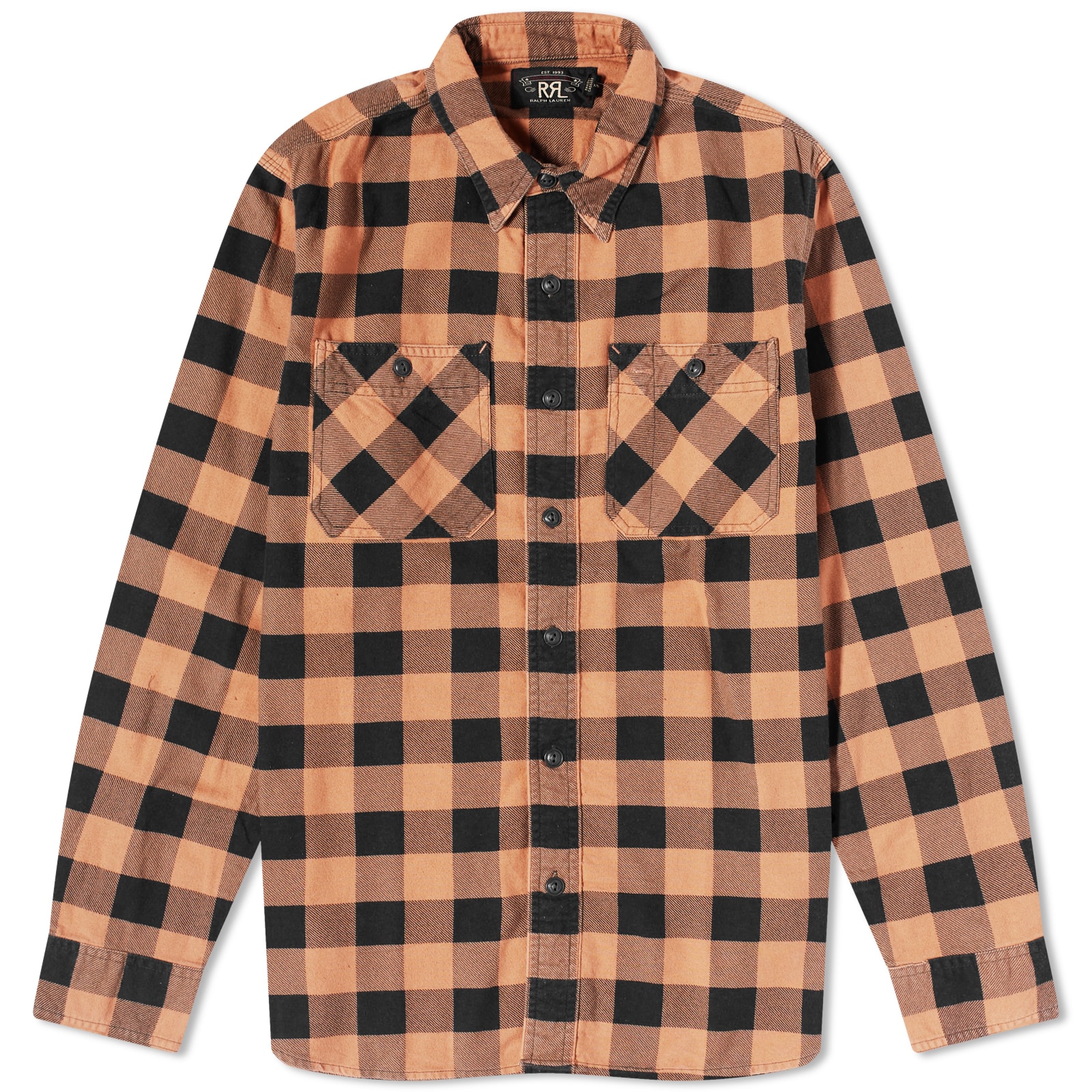 RRL Hercules Check Shirt Coral & Black | END. (US)
