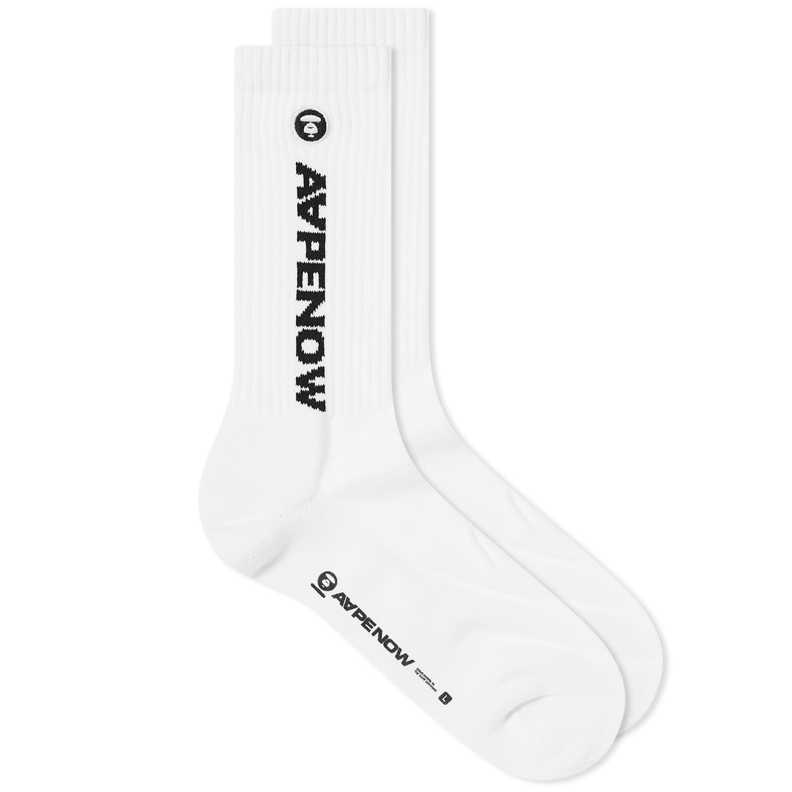 AAPE Now Sports Socks White | END. (US)