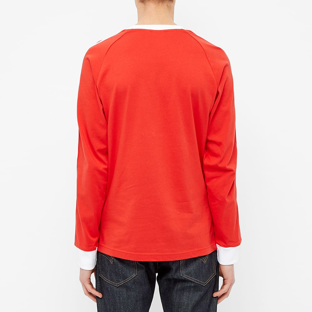 Adidas Long Sleeve 3-Stripe Tee Red | END.