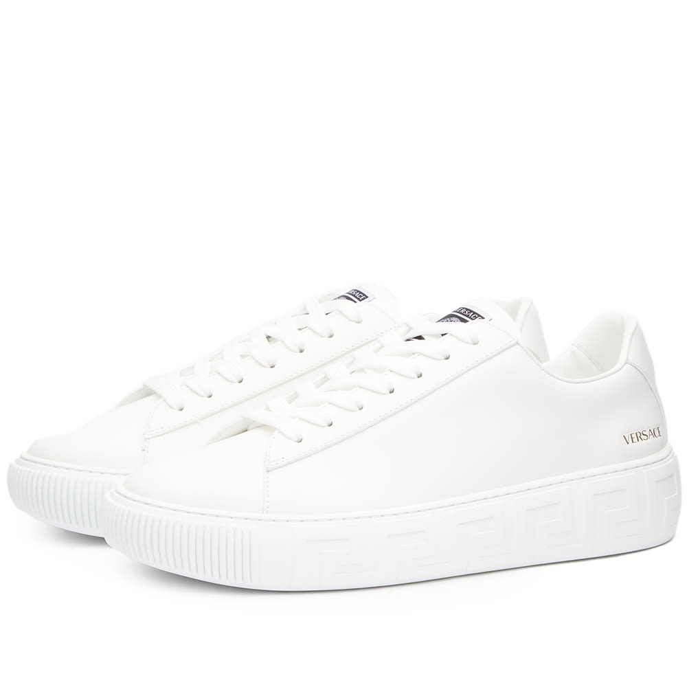 Versace Side Logo Cupsole Sneaker White & Black | END. (US)