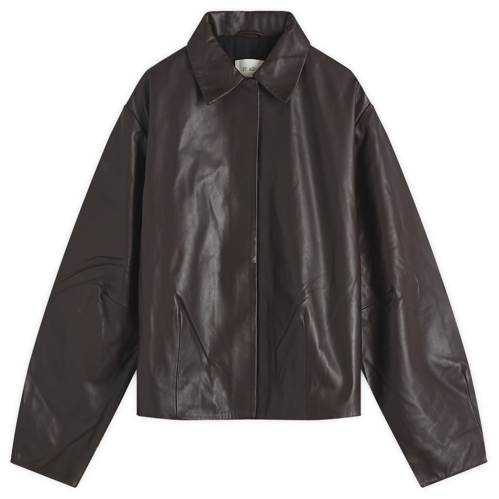 St. Agni Cocoon Leather Jacket Chocolate | END. (AU)