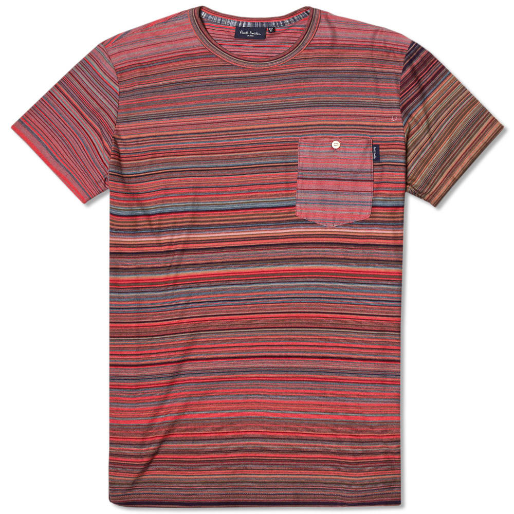 Paul Smith Multi Stripe Tee Red | END. (US)