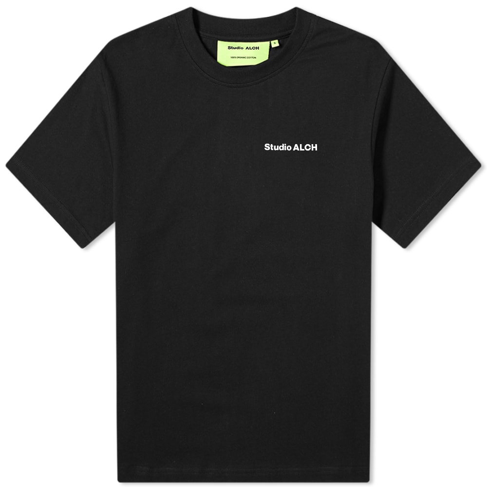 Studio ALCH Flock Print Tee Black END studio-alch-flock-print-tee-black-end