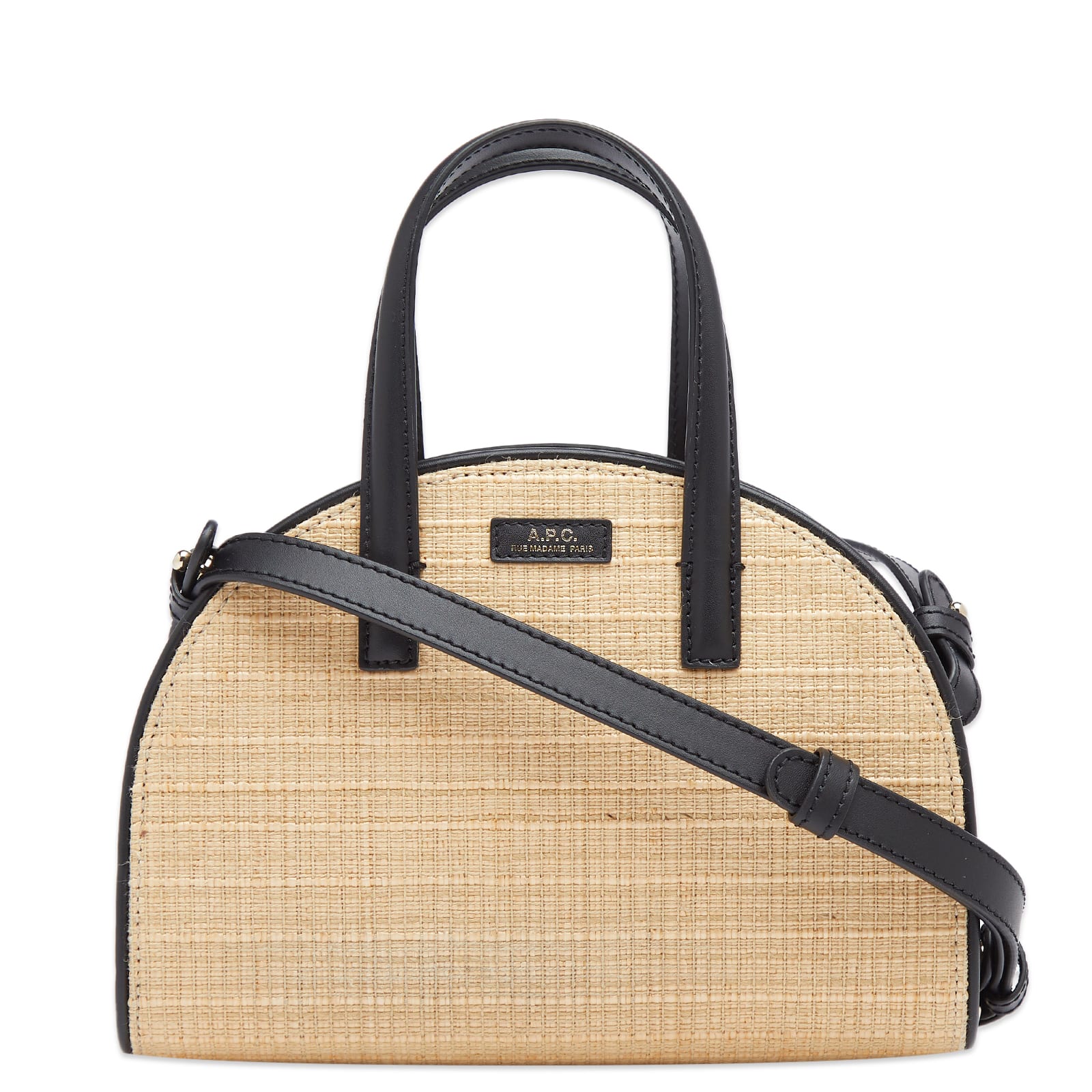 A.P.C. Demi Lune Small Bag Beige & Black | END. (US)