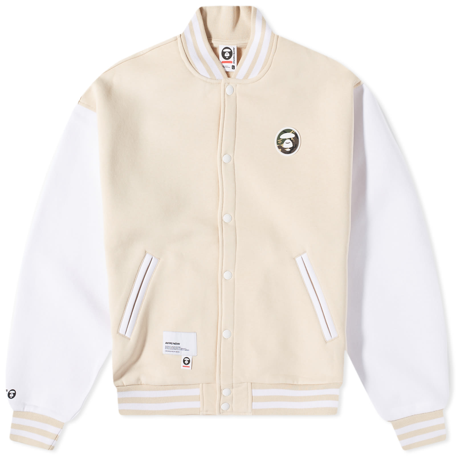AAPE Now Baseball Jacket Beige | END. (US)