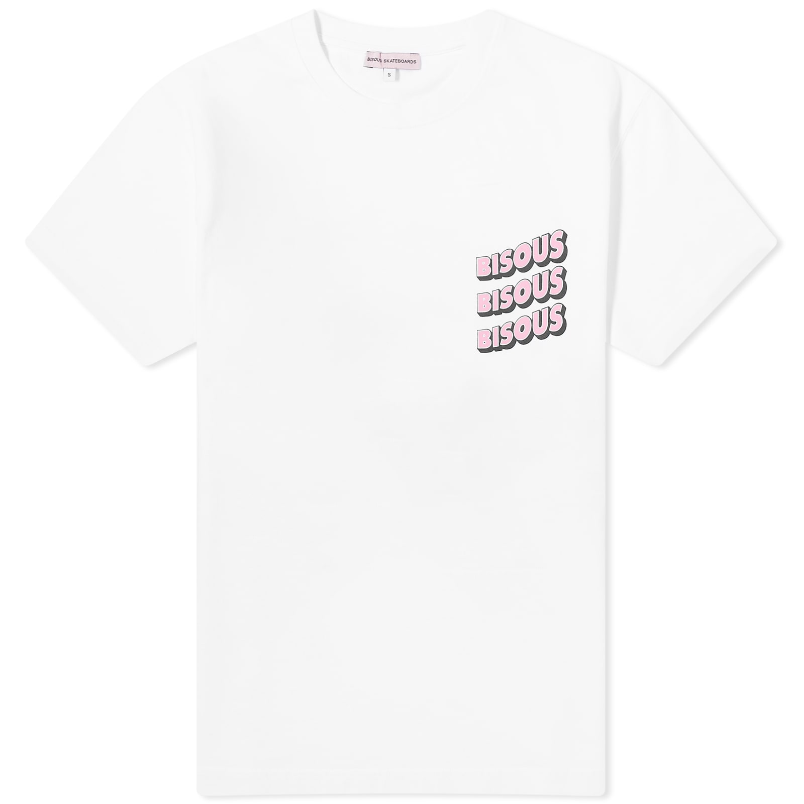 Bisous Skateboards Sonics T-Shirt White | END. (GB)