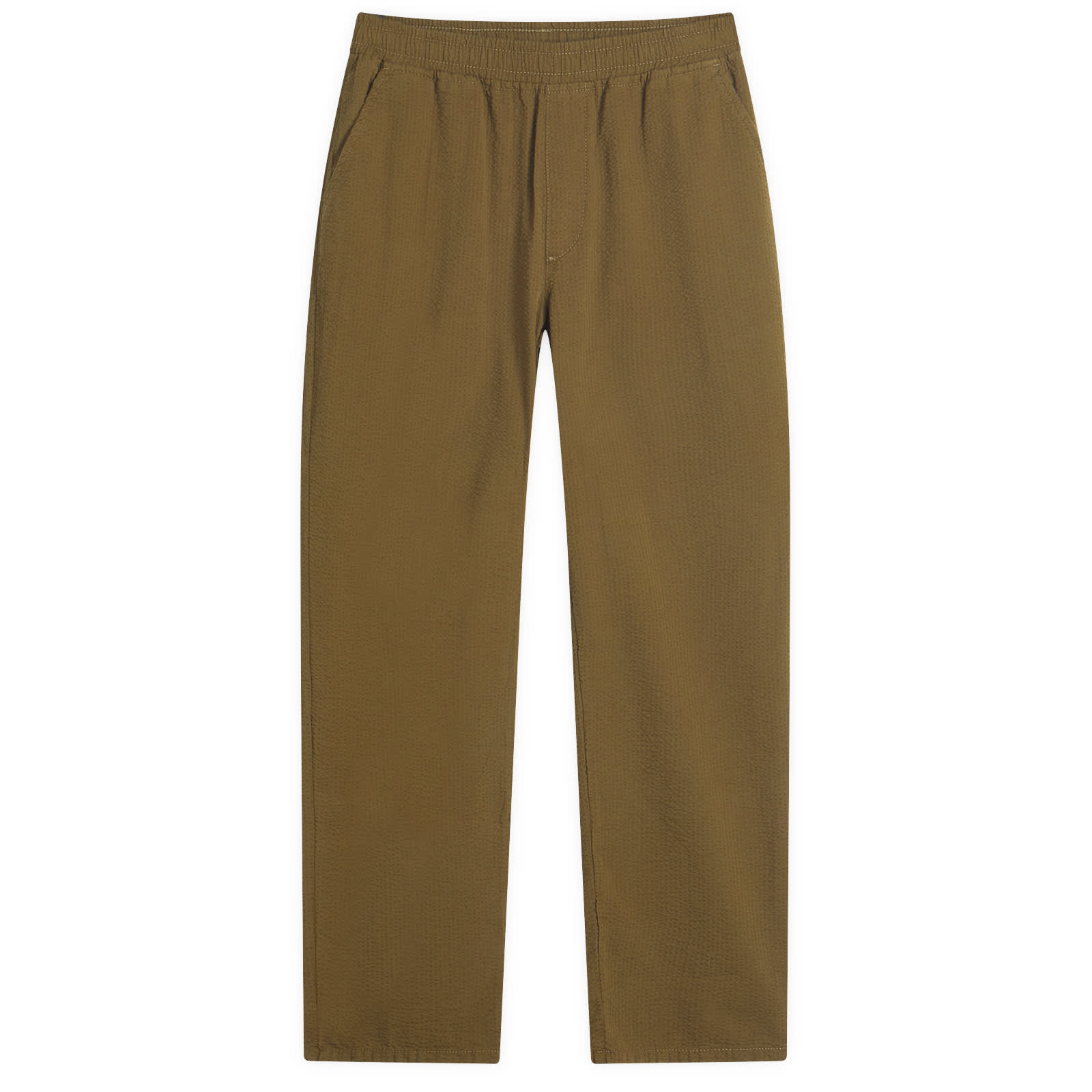 Foret Calm Seersucker Trousers Army | END. (US)