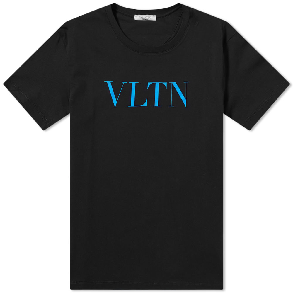 Valentino Fluo VLTN Logo Tee Black & Blue | END. (US)