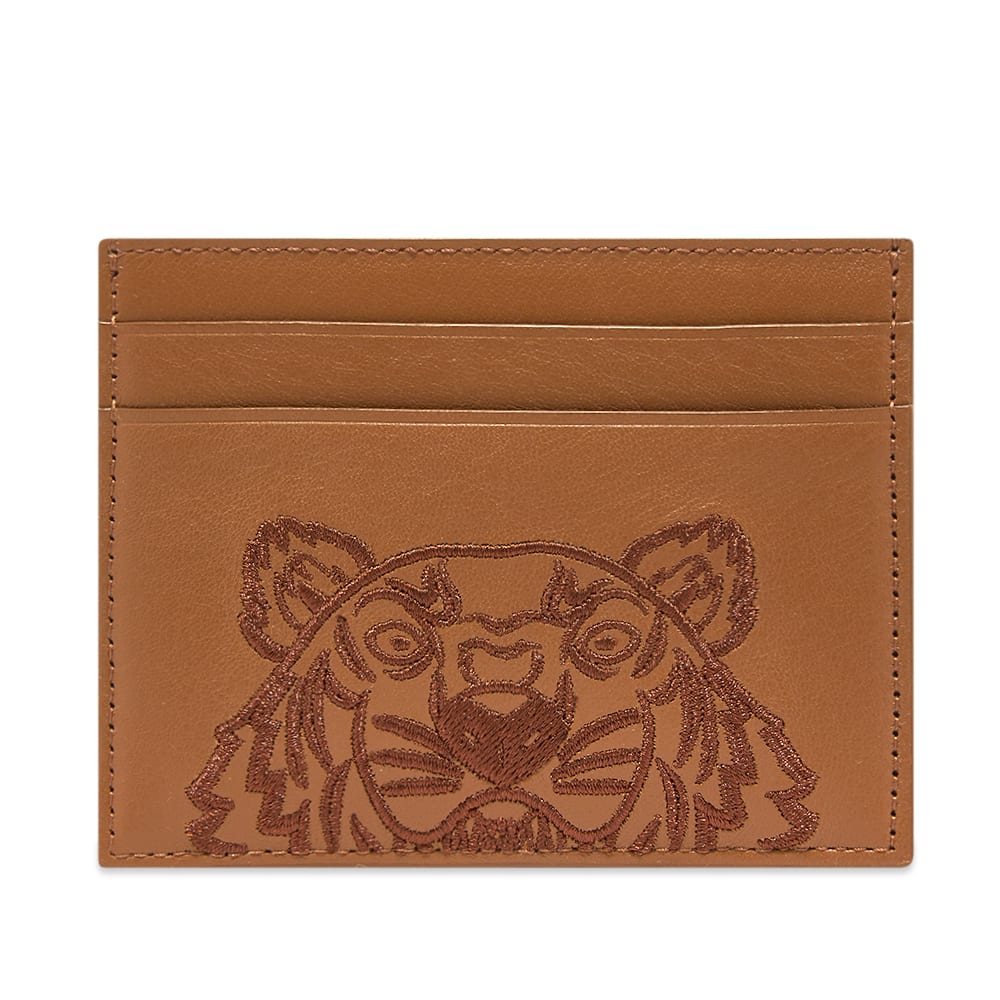 Kenzo Large Embossed Leather Tiger Card Holder Chestnut | END.