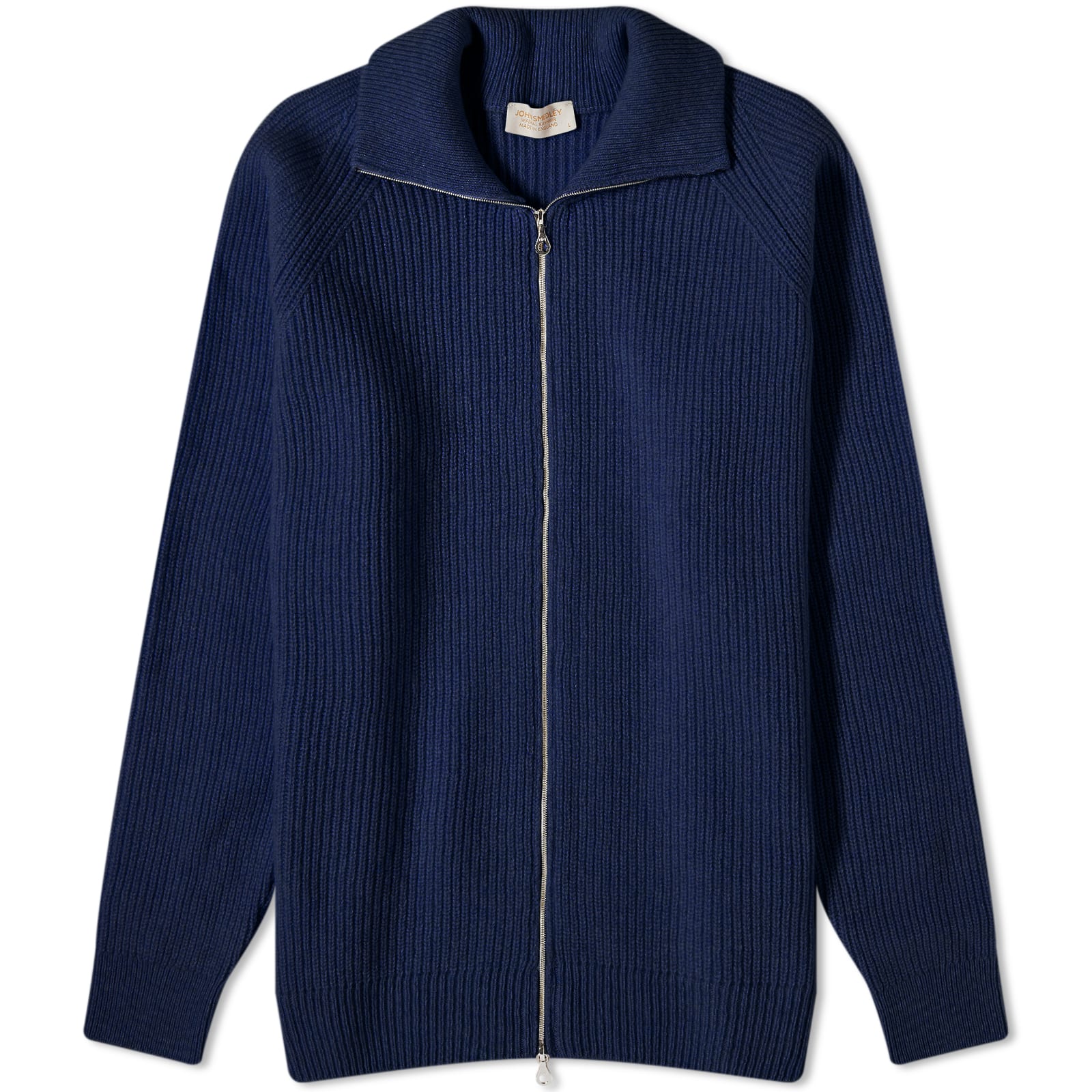 John Smedley Thatch Ribbed Zip Knit Nordic Blue | END. (US)