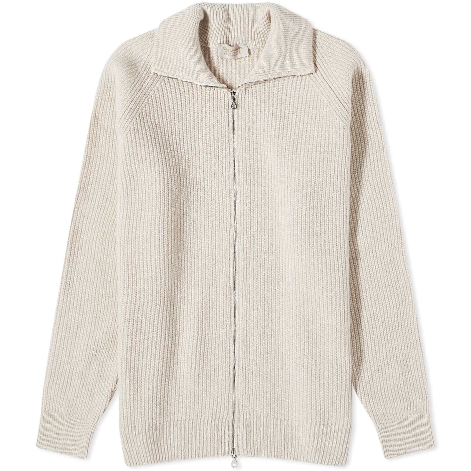 John Smedley Thatch Ribbed Zip Knit Pampas | END. (US)